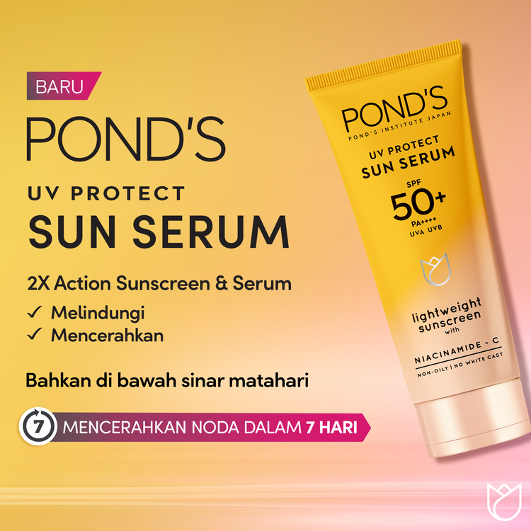 Jual Pond's UV Protect Sun Serum SPF50+ PA++++ UVA UVB Lightweight Sunscreen With Niacinamide-C ...