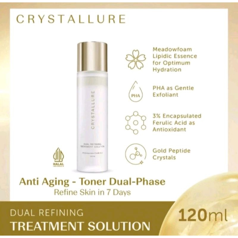 Jual CRYSTALLURE DUAL REFINING TREATMENT SOLUTION 120 ml | Shopee Indonesia