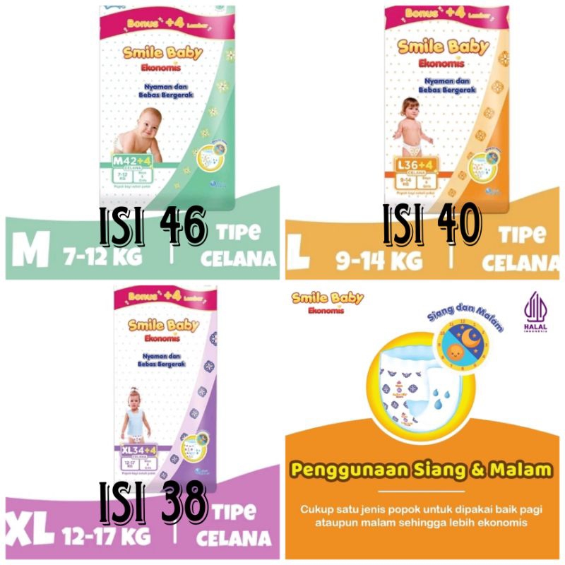 Jual Goon Smile Baby Popok Celana Bayi Ekonomis M46 L40 XL38 | Shopee Indonesia