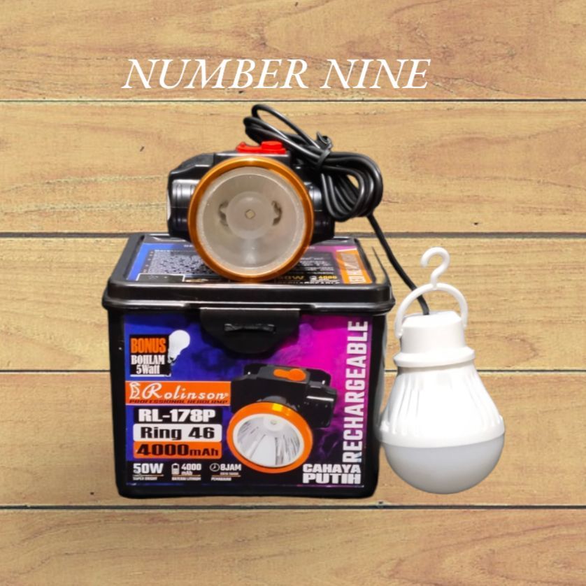Jual Rolinson Senter Kepala LED 50 Watt Bonus Bohlam 7 Watt | Shopee ...