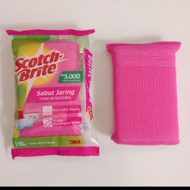 Jual 3M Scotch Brite Sabut IDT57N - Jaring Pink | Shopee Indonesia