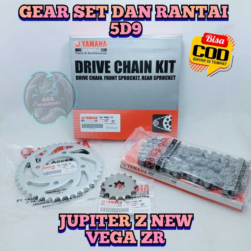 Jual GEARSET 5D9 ASLI ORIGINAL Motor YAMAHA VEGA ZR , Vega RR , JUPITER ...