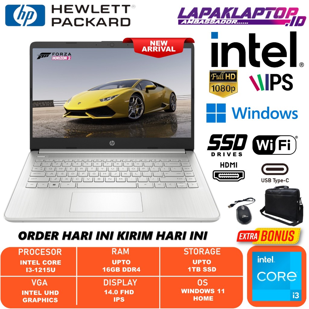 Jual LAPTOP MURAH HP 14S INTEL I3 1215U 16GB 512GB SSD 14 FHD IPS ...