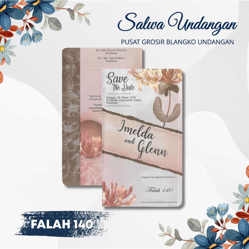 Jual Blangko Undangan Falah 140 Harga Murah FREE File Setting | Shopee Indonesia