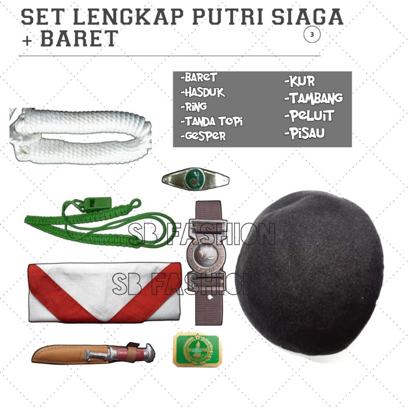Jual set lengkap pramuka putra putri laki laki perempuan / Atribut ...