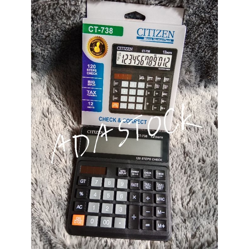 Jual Kalkulator 12 digit kalkulator citizen ct-738 kalkulator alat ...