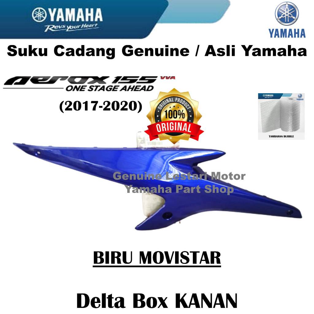 Jual Cover Side Delta Box Kanan Biru Movistar Aerox Old Asli Original ...