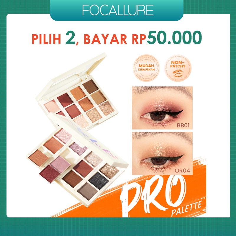 Jual FOCALLURE Pro-palette DIY Eyeshadow Palette Expert 6 Tekstur ...