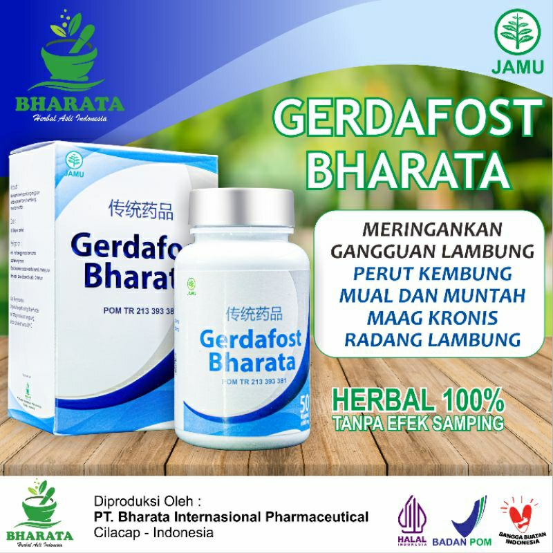 Jual Obat Gerd Maag Akut Kronis & Usus Buntu Gerdafost Bharata 100% ...