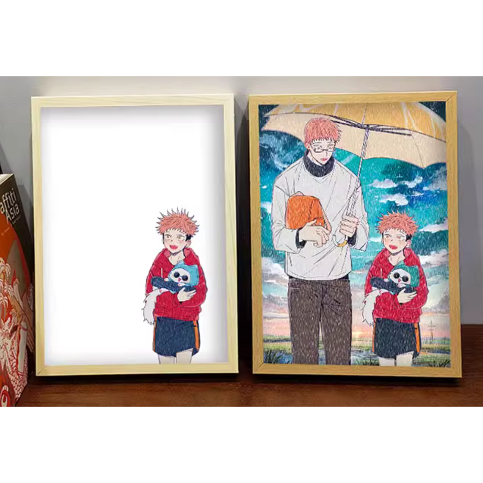 Jual Jujutsu Kaisen Gojo Satoru Geto Suguru SatoSugu Light Box Frame ...