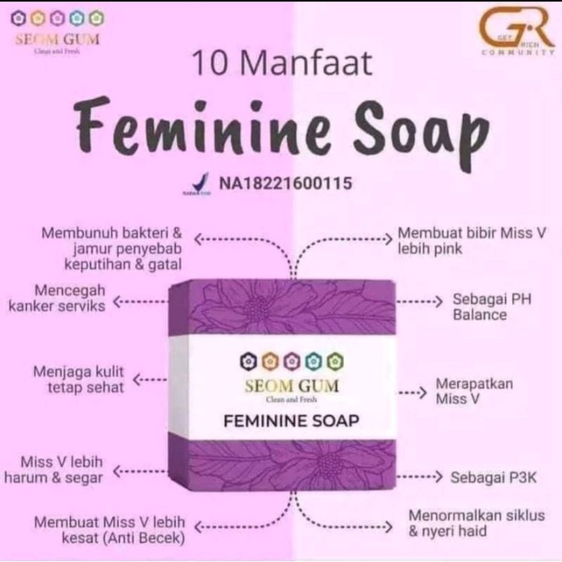Jual BPOM SEOM GUM FEMININE SHOAP sabun kesehatan Miss V kewanitaan ...