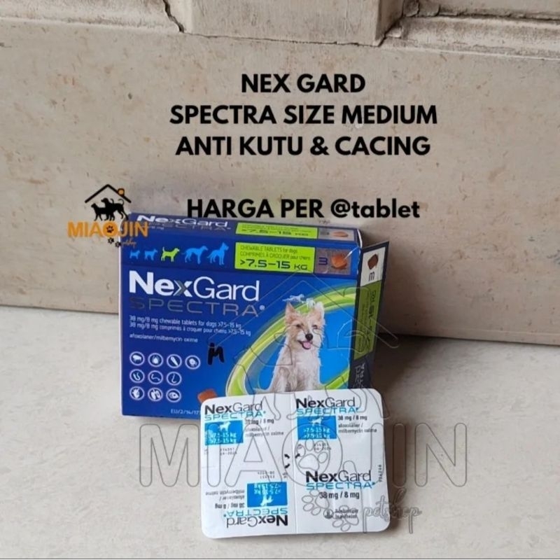 Jual NexGard MEDIUM Dog 7.5kg - 15kg - Anjing Nex Gard Puppy Small ...
