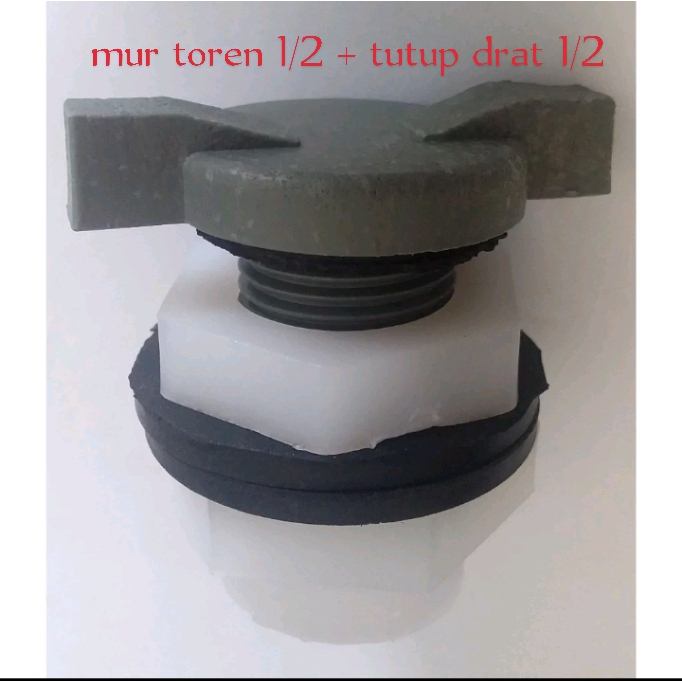 Jual Satu paket mur toren 1/2 + dop drat luar 1/2 inc | Shopee Indonesia
