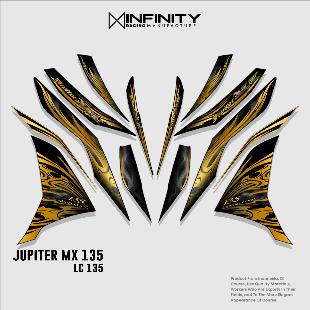 Jual STRIPING JUPITER MX 135 / EXCITER 135 / LC 135 / STRIPING / STOCK STICKER / STOCK DECAL ...
