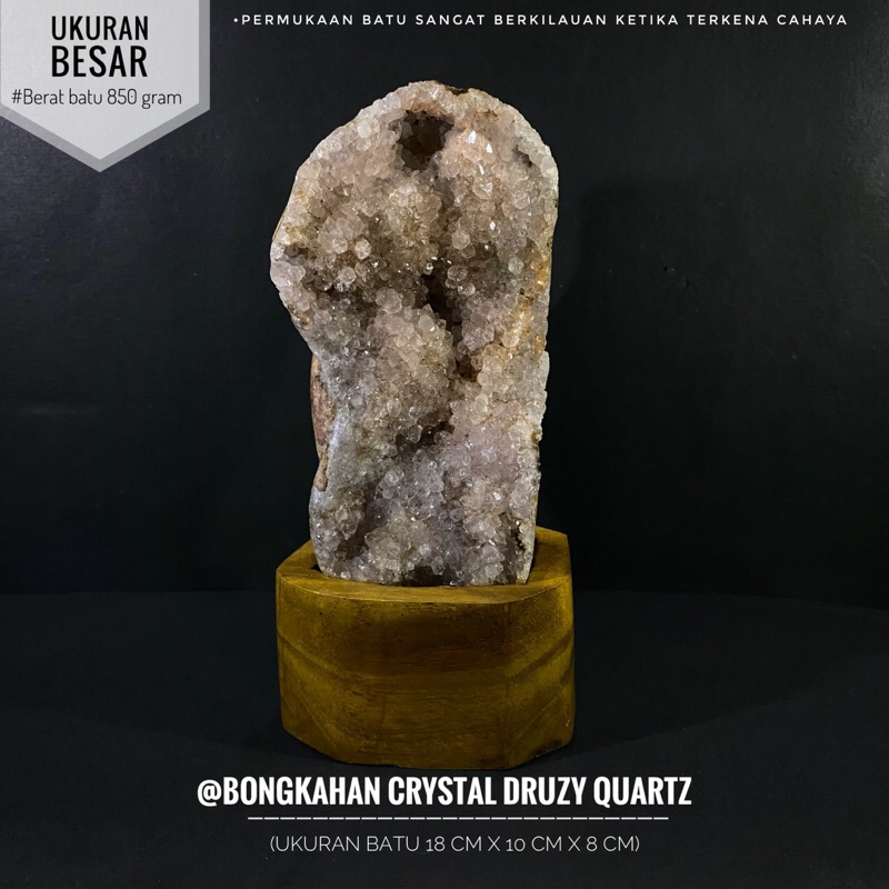 Jual Batu Crystal Druzy Quartz Natural L7 atau Batu Kristal Geode ...