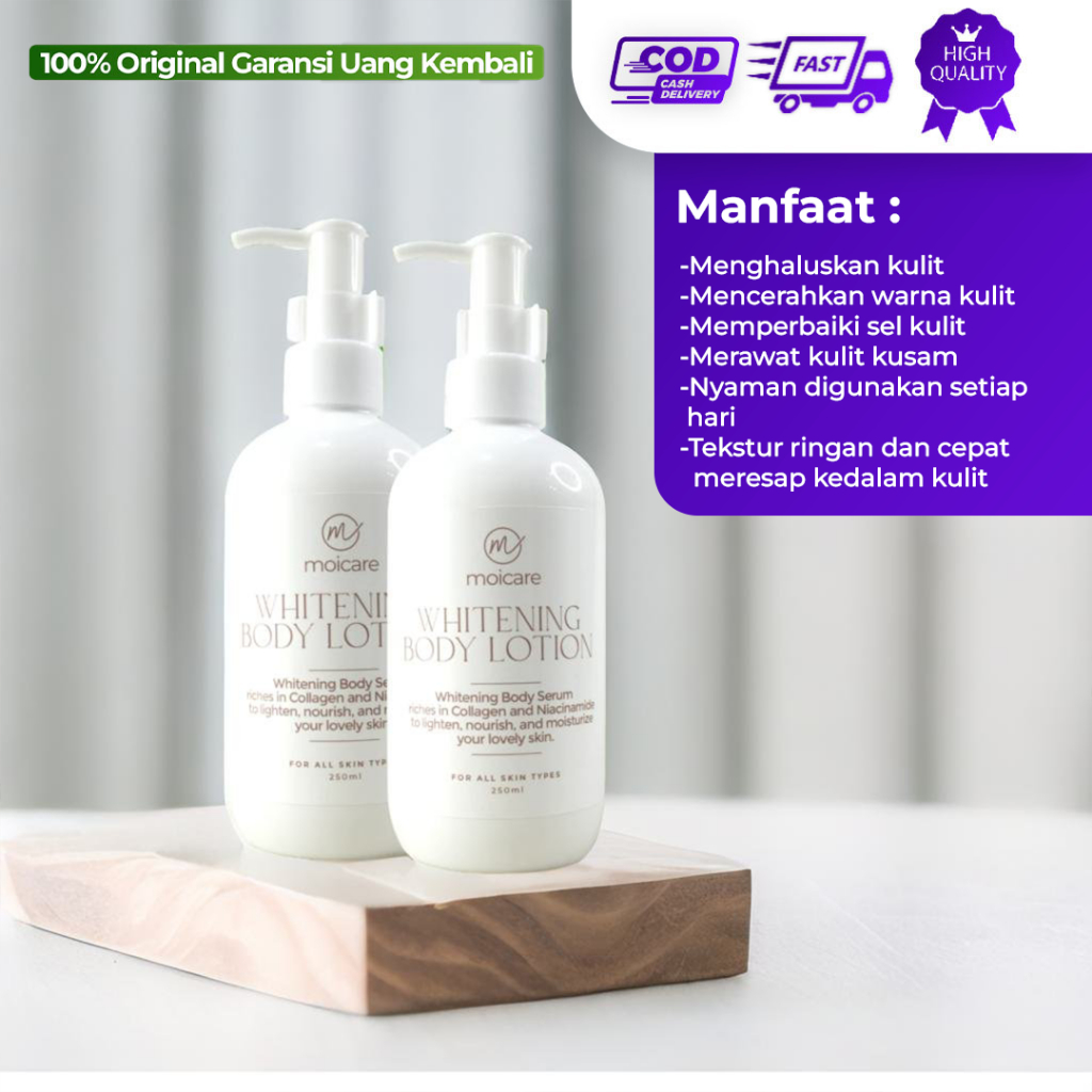 Jual Moicare Body Lotion Whitening Collagen & Niacinamide Pencerah ...