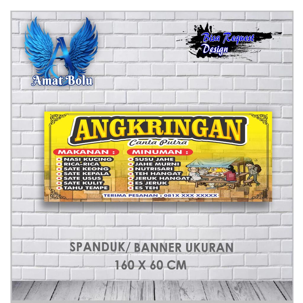 Jual BANNER MMT SPANDUK ANGKRINGAN UKURAN 160X60 BISA REQUEST | Shopee ...