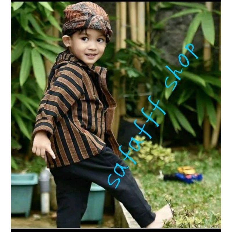 Jual BAJU ADAT JAWA ANAK,SURJAN LURIK ANAK kompit | Shopee Indonesia