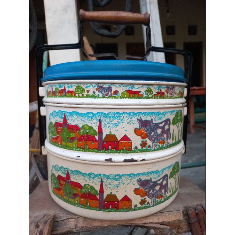 Jual rantang makanan jumbo enamel jadul antik | Shopee Indonesia