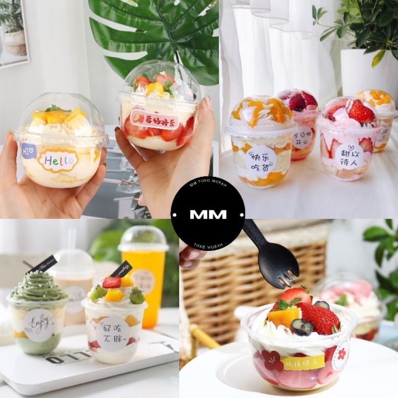 Jual 10pcs 360ML dessert cup dessert box minuman puding ice cream ...