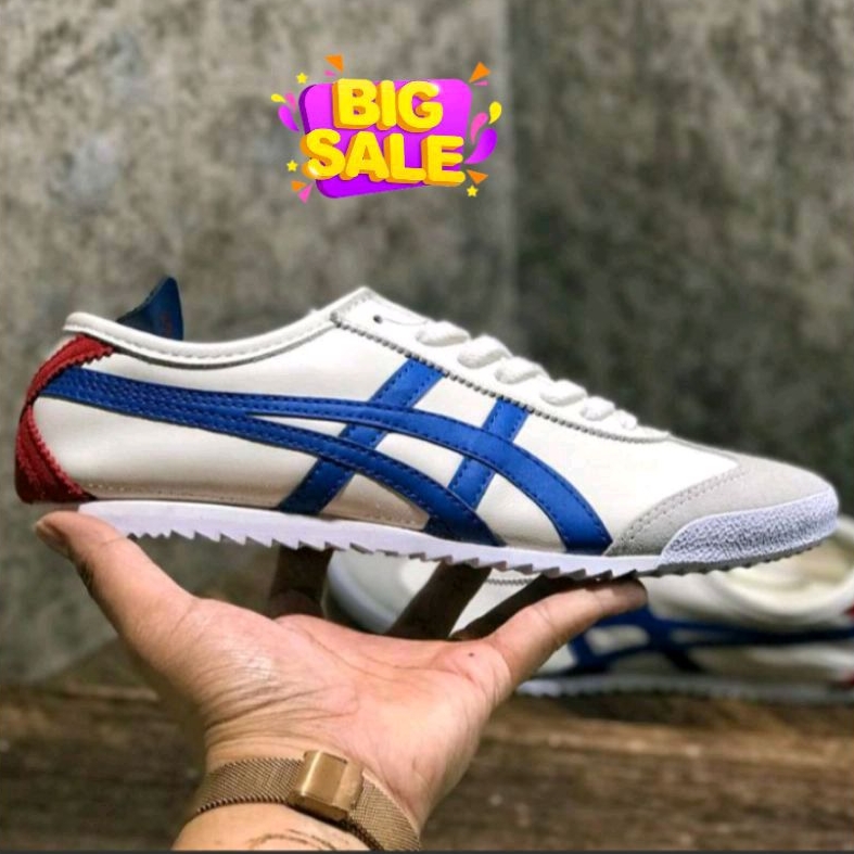 Jual Sepatu Onitsuka Tiger Mexico 66 Nippon Made White Blue X red | Shopee Indonesia