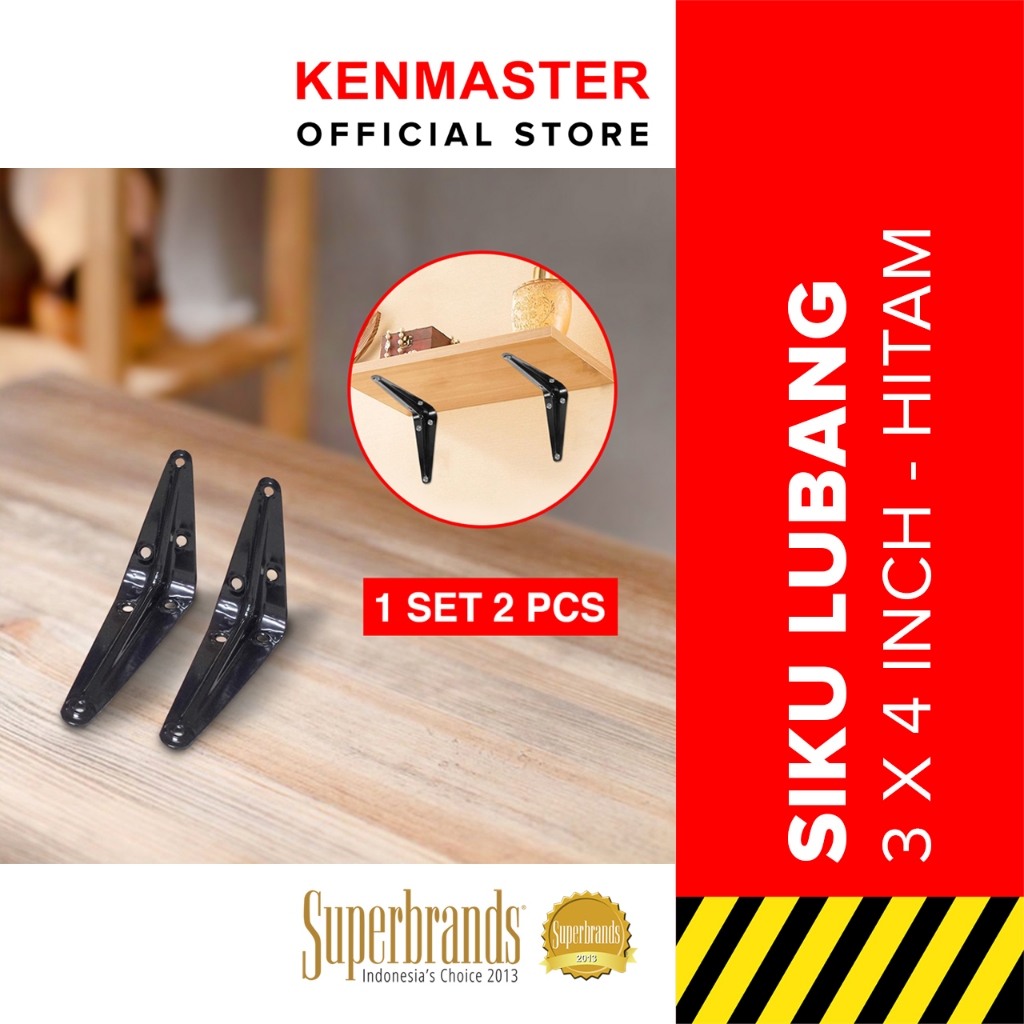 Jual Kenmaster Siku Rak 3 X 4 CM - 1 set isi 2 PCS / Siku Penyangga rak ...