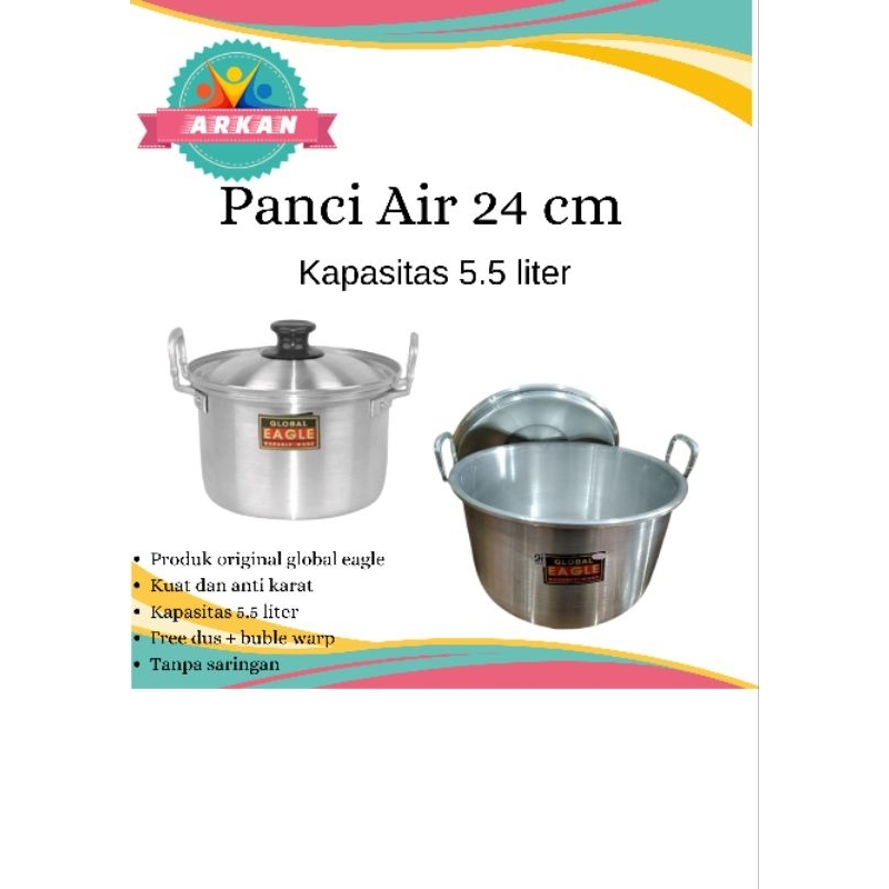 Jual Panci Rebus Air Alumunium Global Eagle 24 Cm | Shopee Indonesia