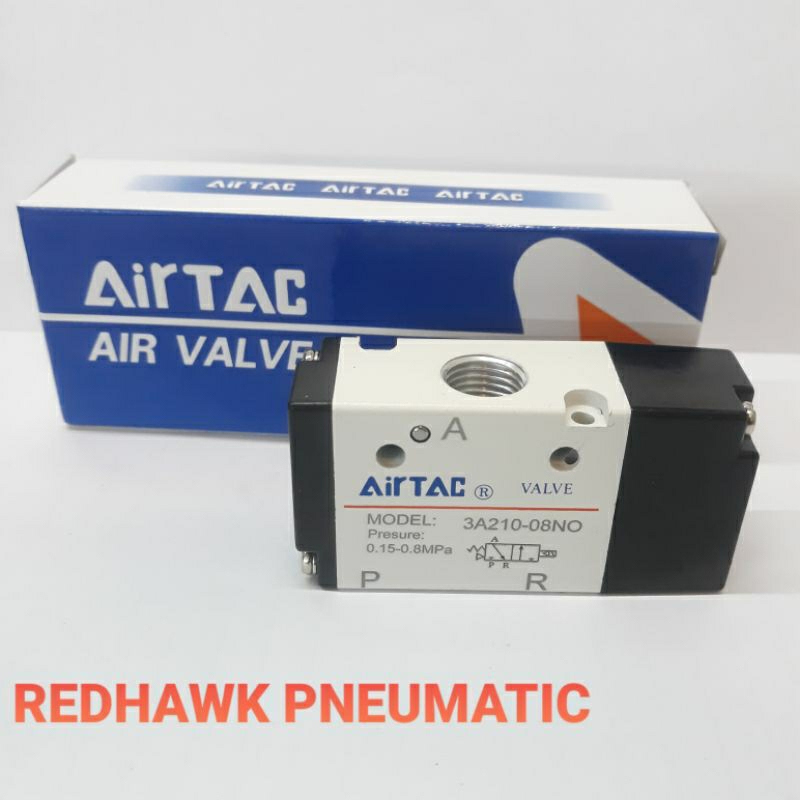Jual Solenoid Valve Air pilot AIRTAC type 3A210-08 3/2 way drat 1/4 inch | Shopee Indonesia