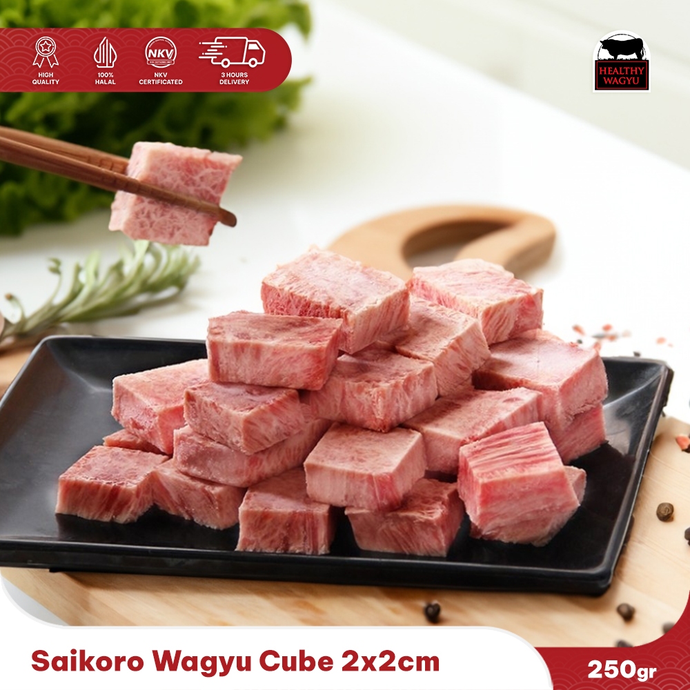 Jual Saikoro Wagyu Meltique Cube 2cmx2cm 250 Gram Healthy Wagyu ...