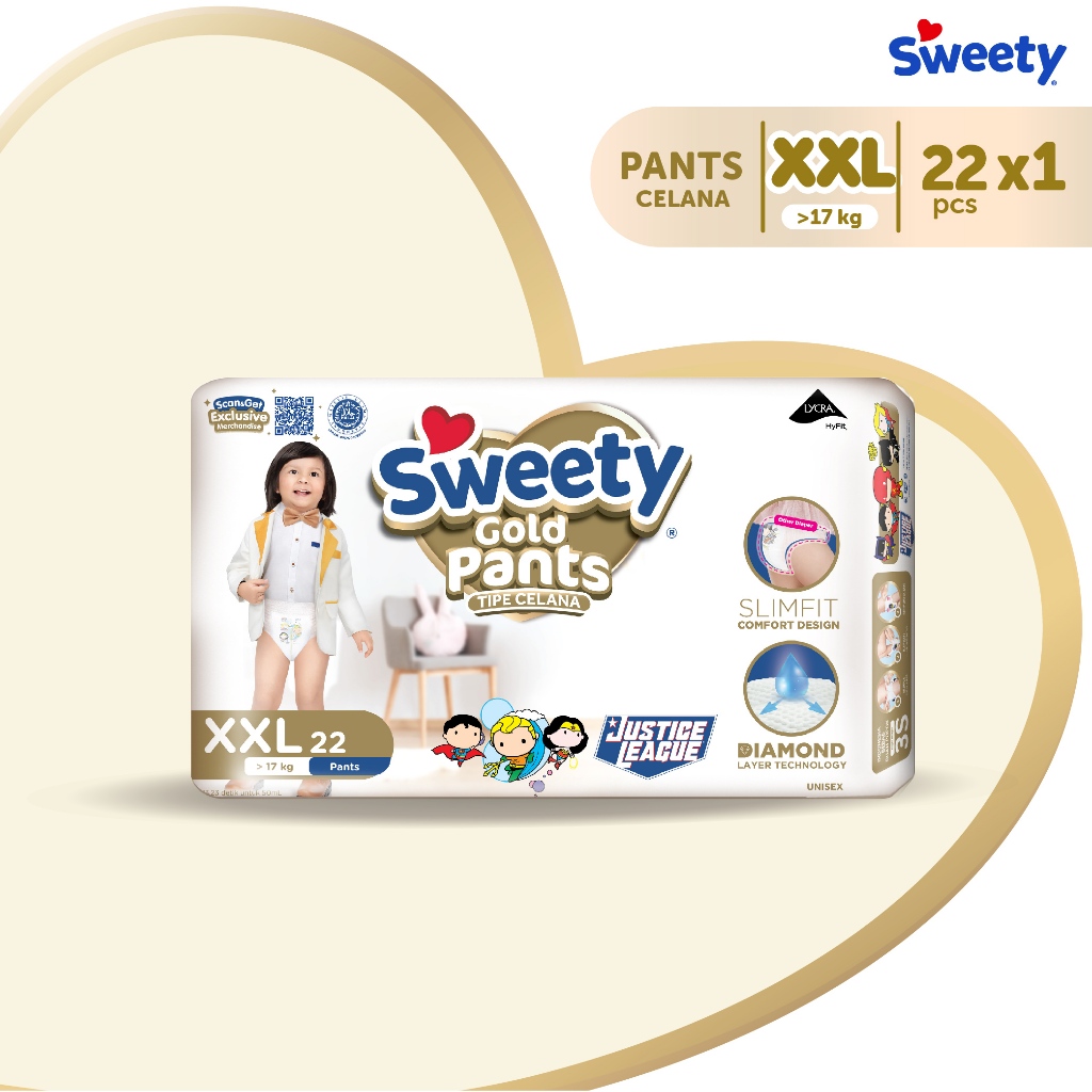 Jual Sweety Gold Pants XXL 22s | Shopee Indonesia