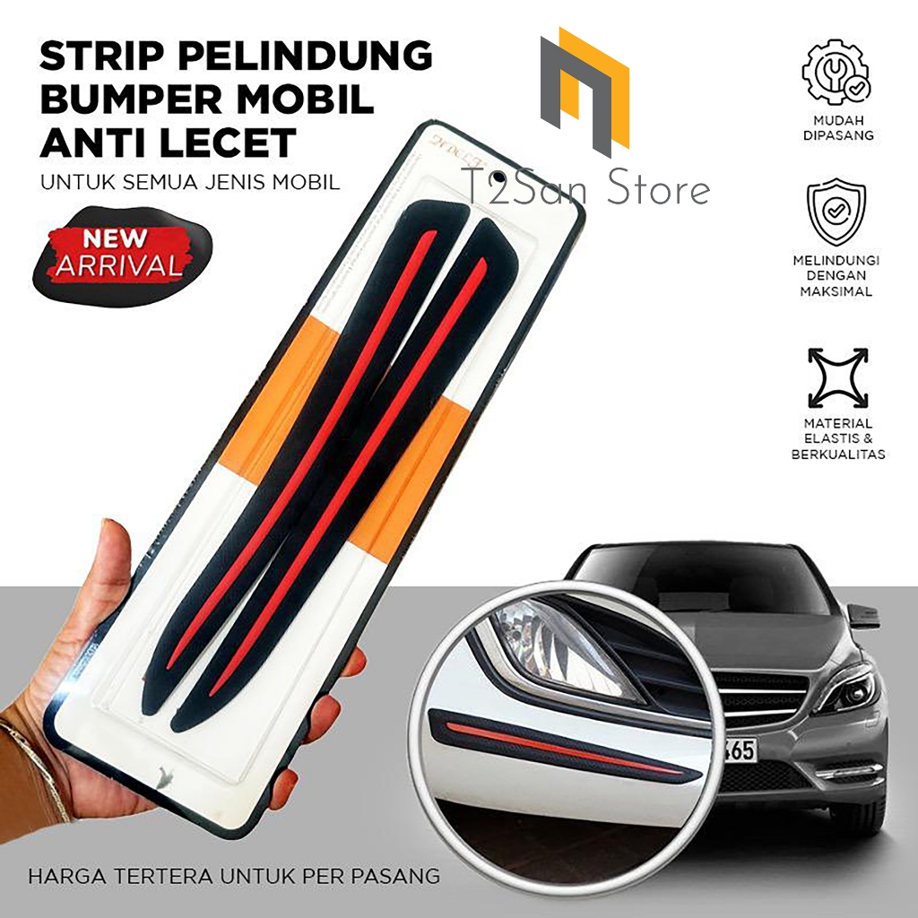 Jual Sticker Strip Pelindung Bumper Mobil (1 set 2 pcs) | Shopee Indonesia