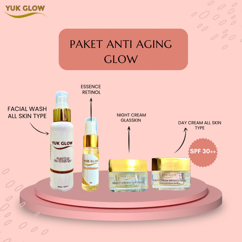Jual YUK GLOW PAKET LENGKAP ANTI AGING GLOW / paket penuaan dini kulit kusam /mencerahkan ...