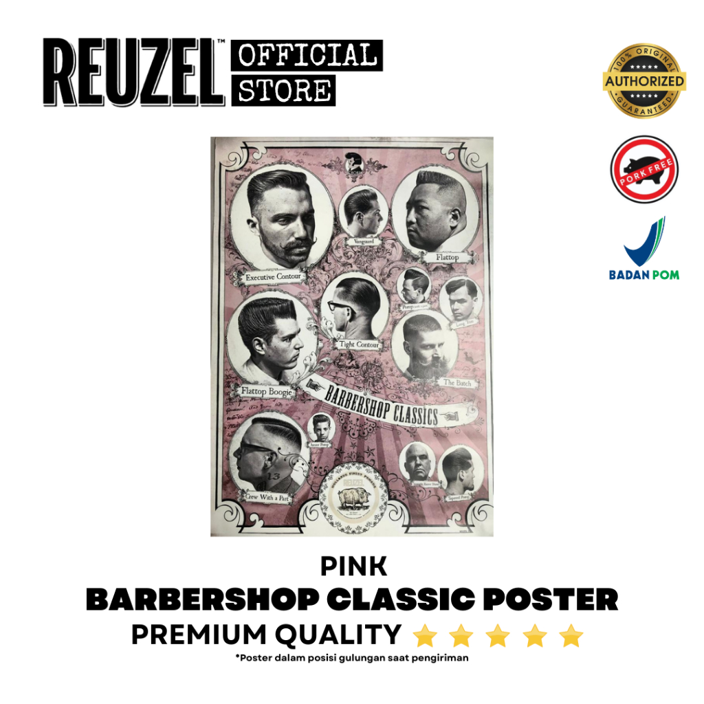 Jual REUZEL POSTER BARBERSHOP CLASSIC | Shopee Indonesia
