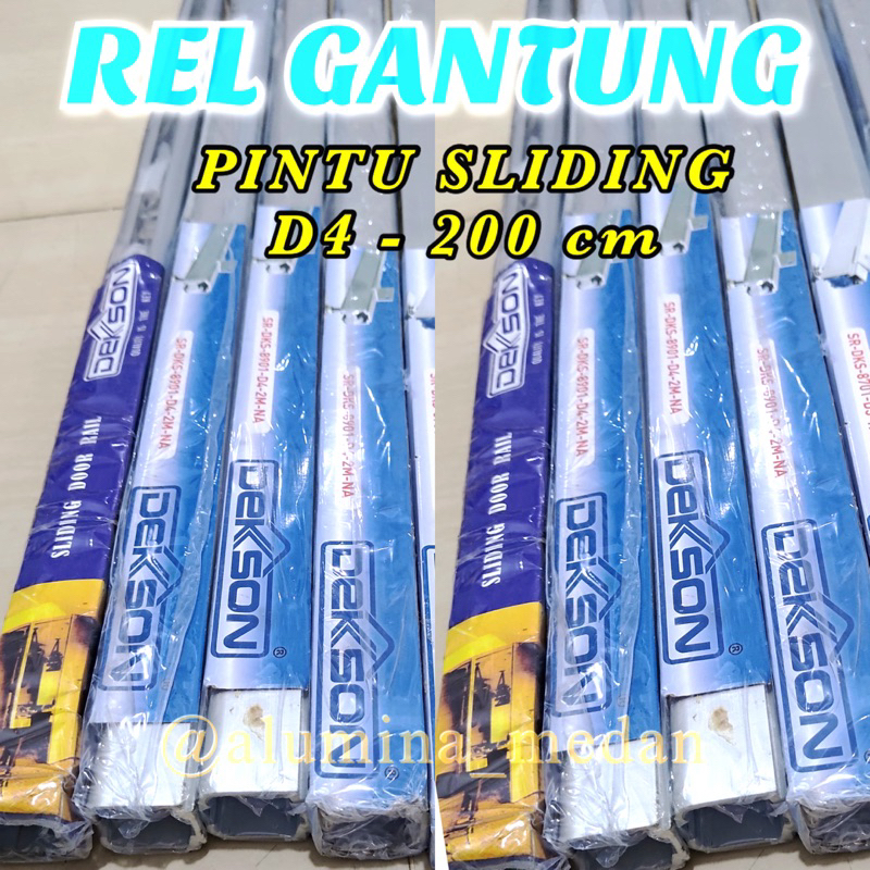 Jual Rel Pintu Geser Gantung/Rail Sliding Door Dekkson D4 Aluminium ...