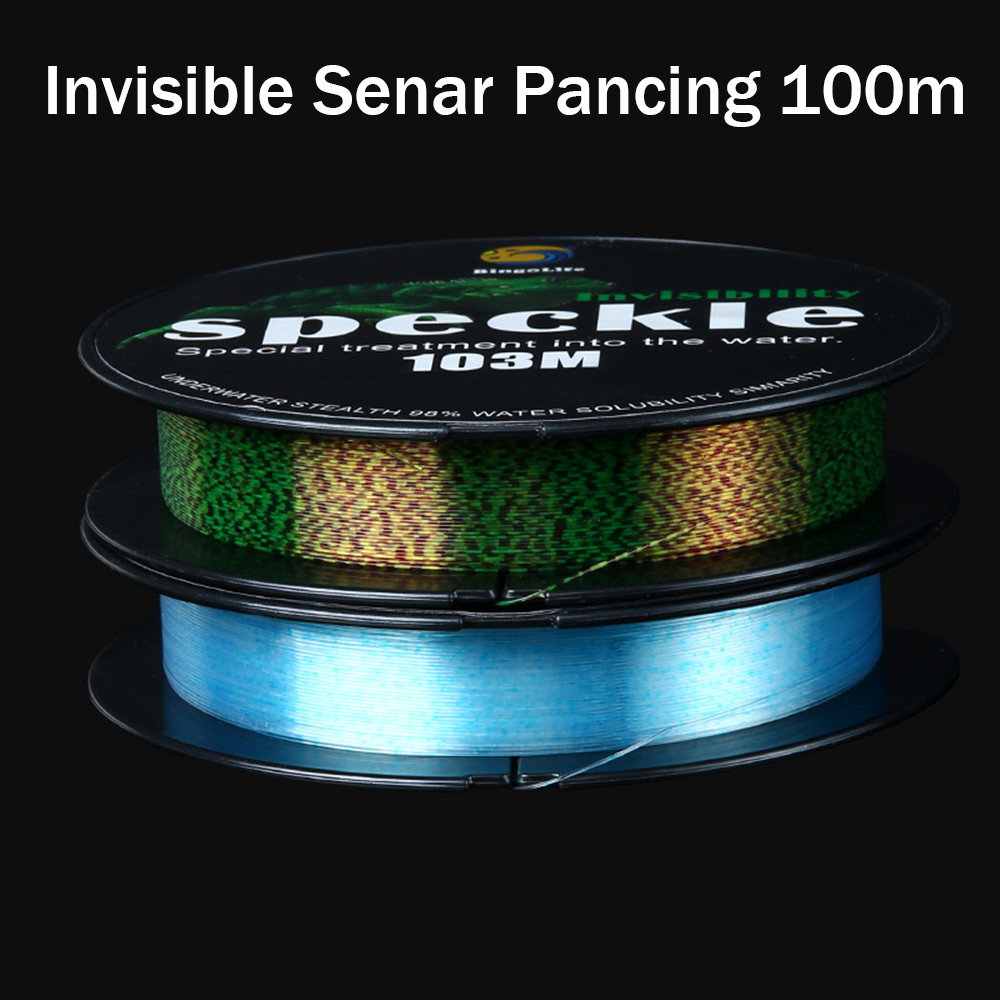 Jual Tali Pancing Bunglon Speckle 100m Anti Keriting Biru Halus Mudah ...