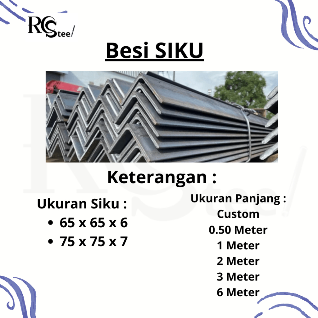 Jual Besi Siku 65 x 65 x 6 x 3 Meter | Shopee Indonesia