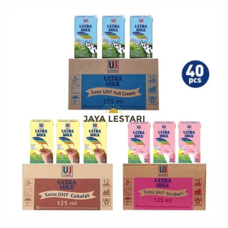 Jual Ultra Milk 125ml (40pcs/karton) (3 Varian Rasa) | Shopee Indonesia