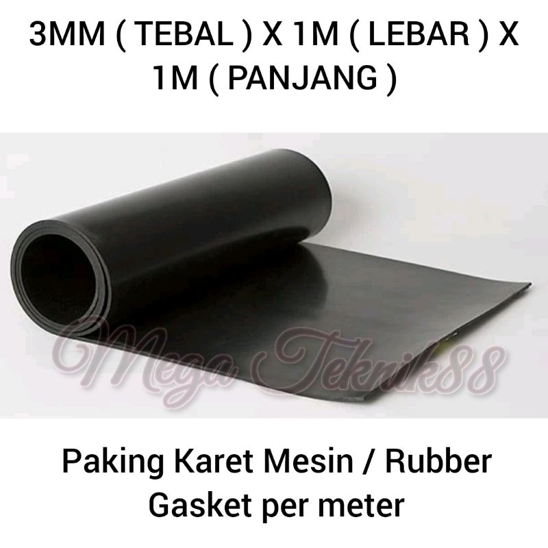 Jual PAKING KARET 3MM RUBBER SHEET GASKET 3 MM | Shopee Indonesia