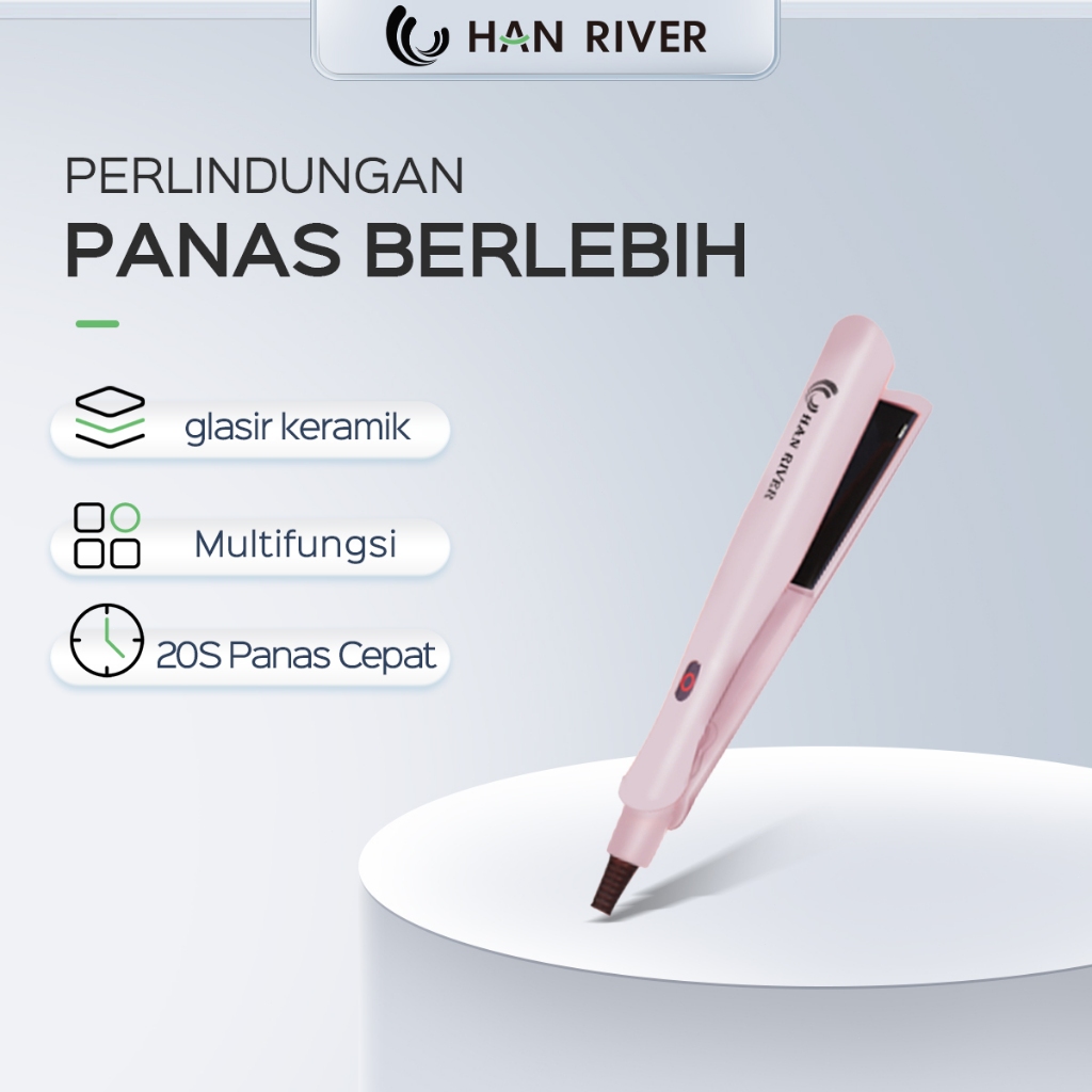 Jual HAN RIVER Catokan Rambut Mengeriting/meluruskan catokan curly ...