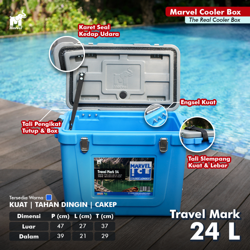 Jual MarvelCoolers 24 Ltr - Travel Mark ( CoolBox - IceBox - Cooler Box ...