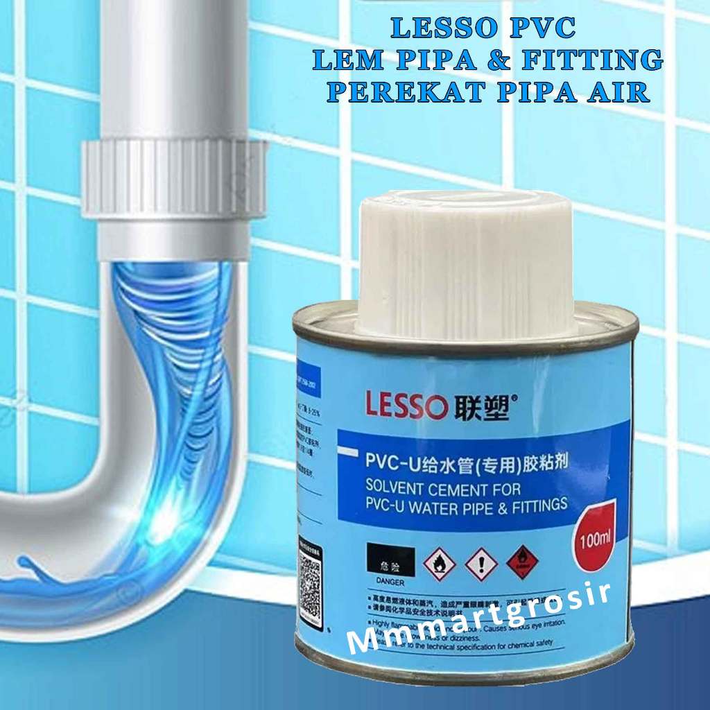 Jual Lesso PVC / Lem Pipa & Fitting / Perekat Pipa Air / 100ml | Shopee ...