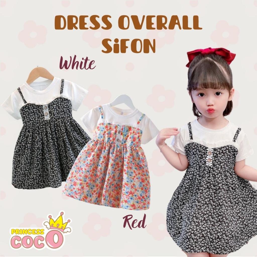 Jual [PRINCESS COCO] 1-7 Tahun Dress Pesta Anak Overall Flowers Sifon ...