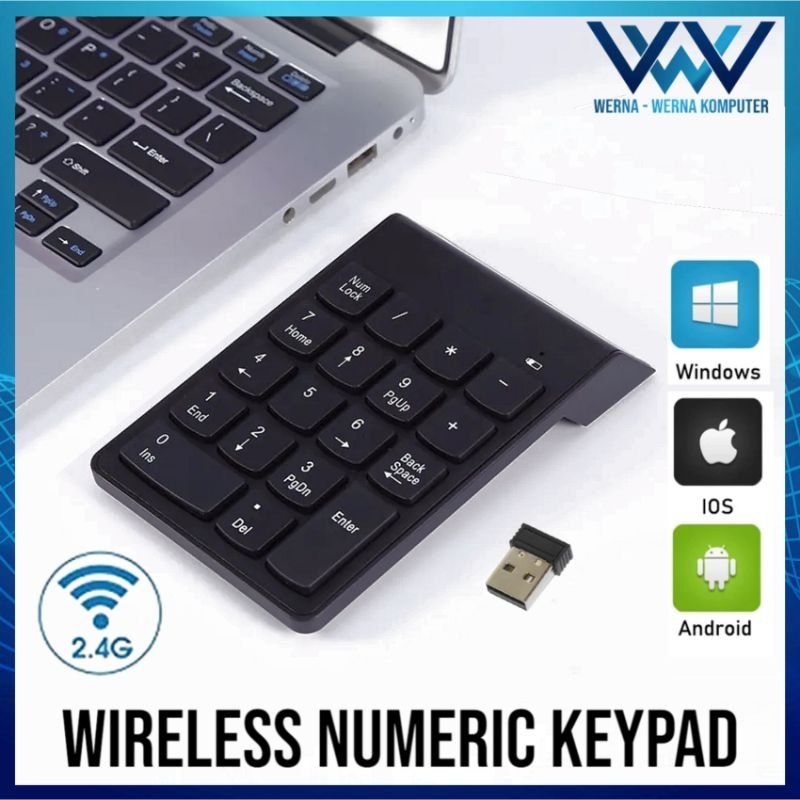 Jual Wireless Numeric keypad 18-Key Office mini Keyboard | Shopee Indonesia