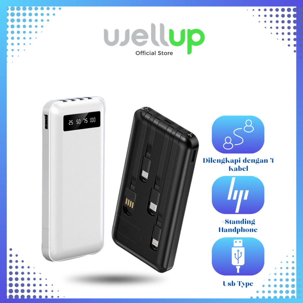 Jual WINUP Powerbank 10000 mAh Power Bank Fast Charging Mini LCD with ...