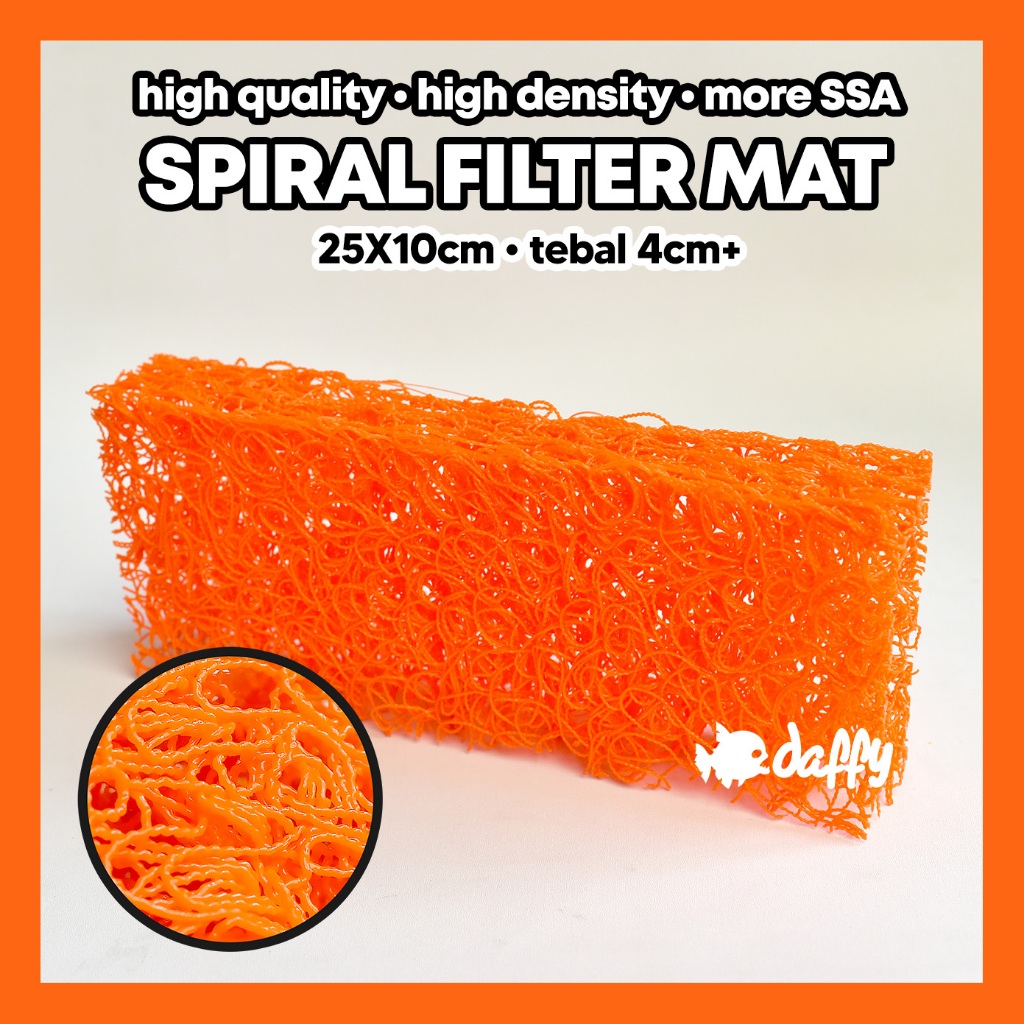 Jual Kuria Spiral Filter Mat 25x10 cm Japmat Spiral media filter kolam ...