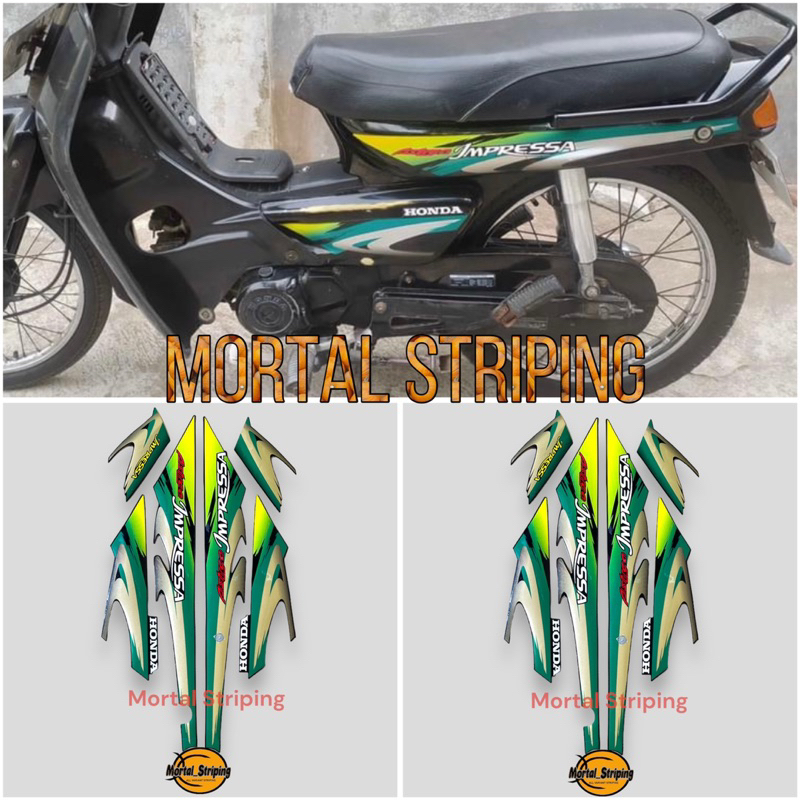 Jual STIKER STRIPING & LIS BODY HONDA ASTREA GRAND IMPRESSA 2000 HIJAU ...