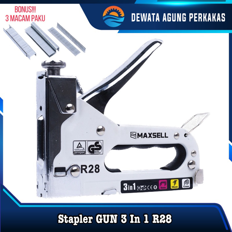 Jual Stapler Gun 3 In 1 R28 Maxsell Alat Staples Paku Tembak Kayu Sofa ...
