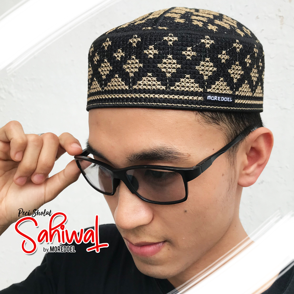 Jual PECI MORE - Peci Kopiah Sholat Motif Pakistan Sahiwal Gold Elegant ...