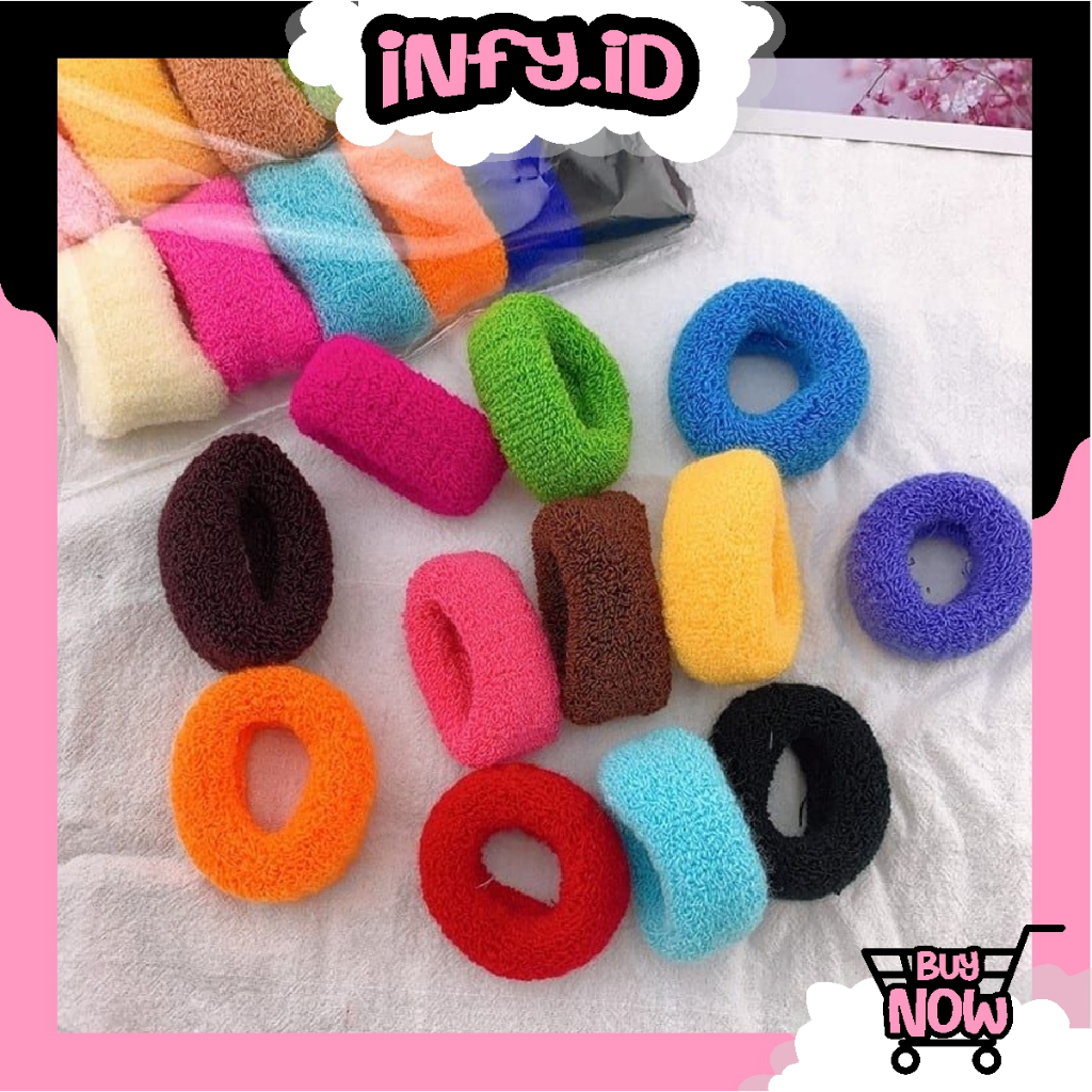 Jual INFY - Kunciran Donat BESAR / Kunciran Bulat / Ikat Rambut A120 ...