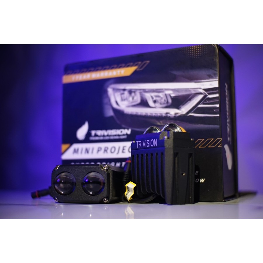 Jual LAMPU TEMBAK 2 MATA 70W LED PROJECTOR LAMPU MINI PROJIE MOBIL ...